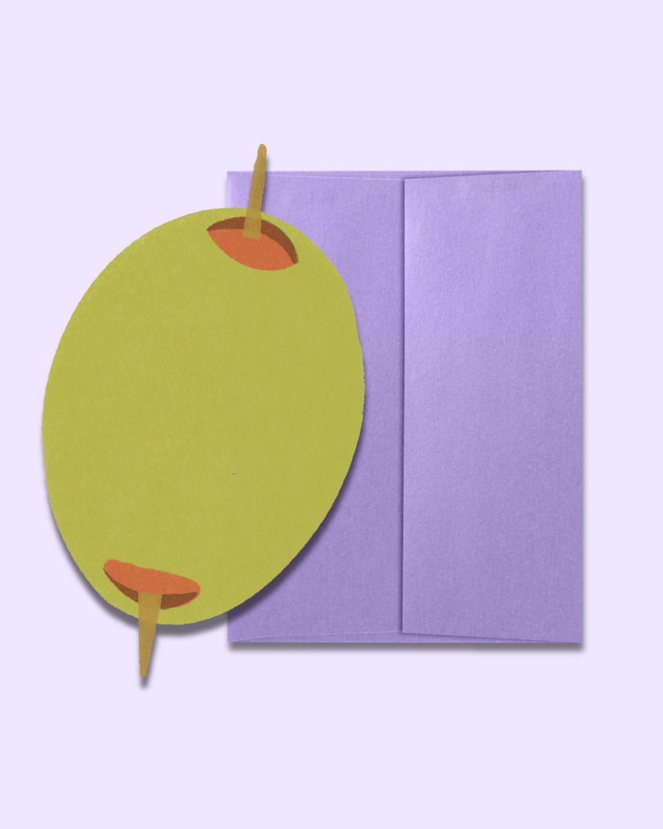Olive Die Cut Greeting Card – Archestratus Books + Foods